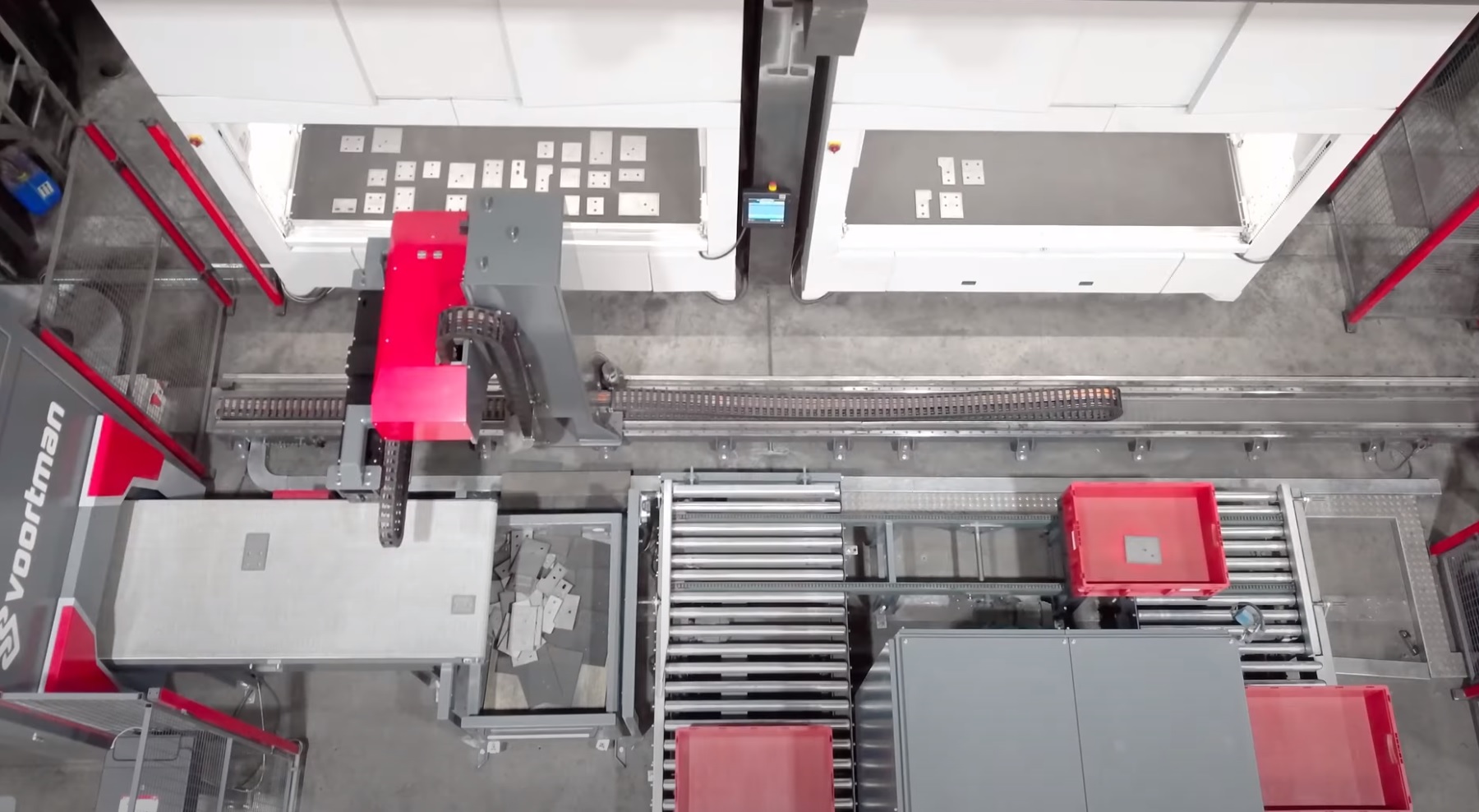 The days of sorting plate parts are over with the Voortman Plate Sorter ...